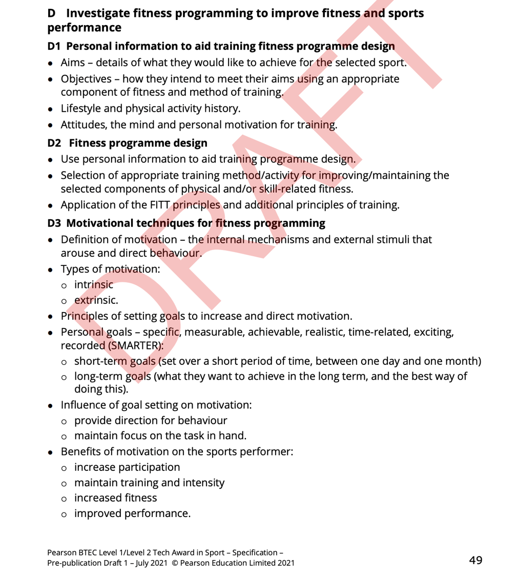 Major changes to BTEC Sport at Level 2: What every PE teacher needs to ...